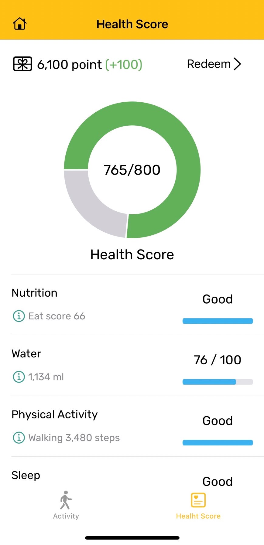 Health Score - กินอยู่ดี แพลตฟอร์ม